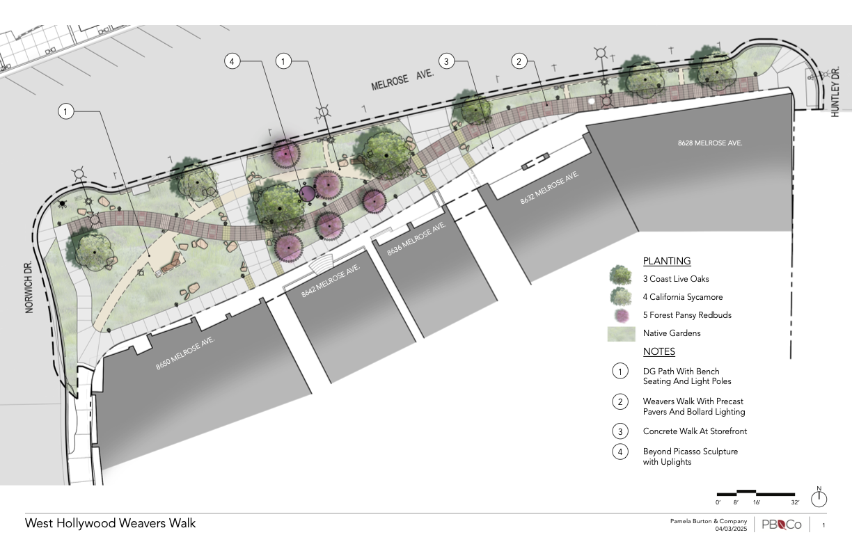 Weaver’s Walk | WEHO Design District Streetscape